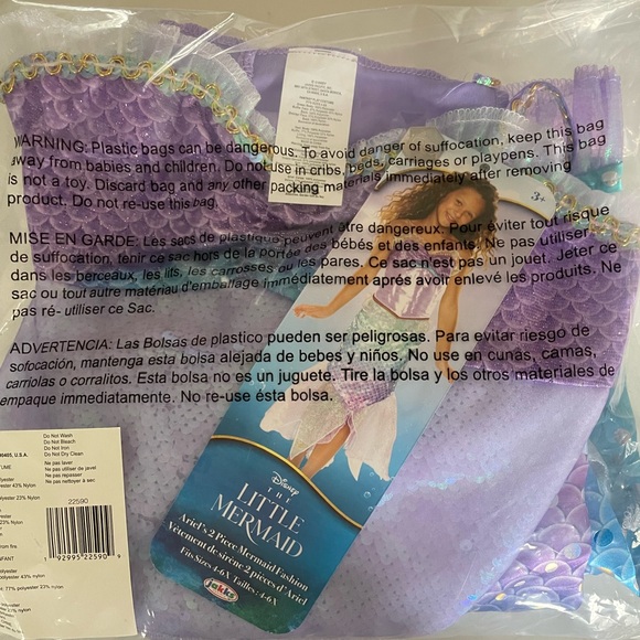 Disney | Costumes | Disney Little Mermaid 2 Piece Dress Up | Poshmark